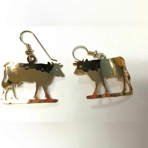 Wild Bryde | Jewelry | Nwt Wild Bryde Cow Pierced French Wire Gold ...